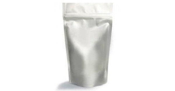 Doypack with zipper, silver - 100 g